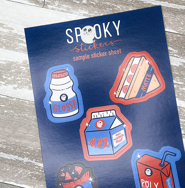Laminated Vinyl Kiss Cut Sticker Sheets - Spooky Stickers